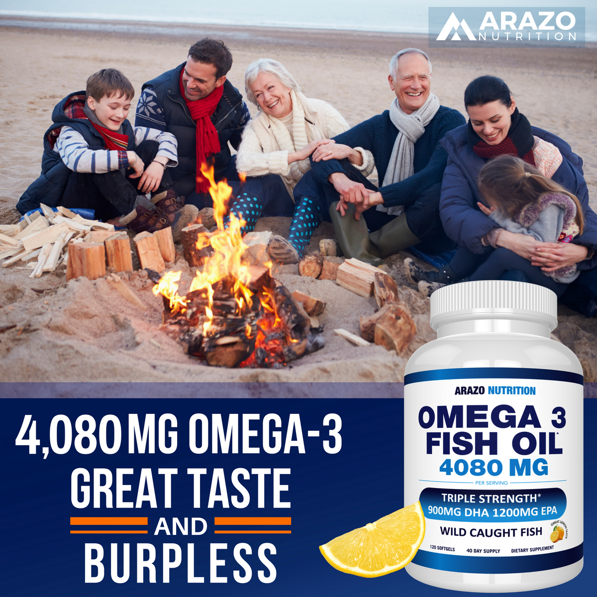 Omega 3 Fish Oil - Arazo Nutrition