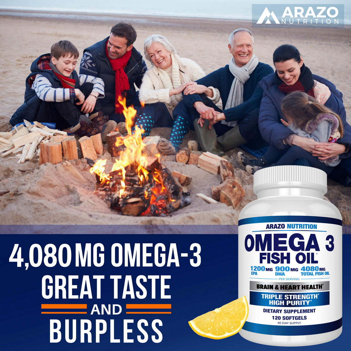 Omega 3 Fish Oil - Arazo Nutrition